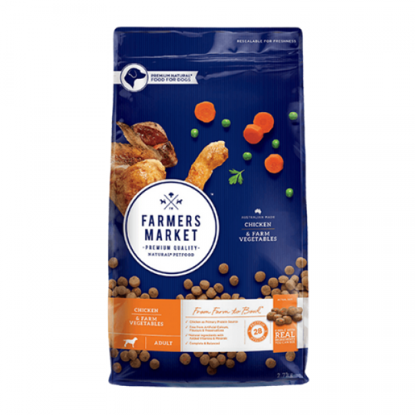 Farmers Market Chicken & Farm Vegetables Dry Dog Food 2.7kg - Black Box ...